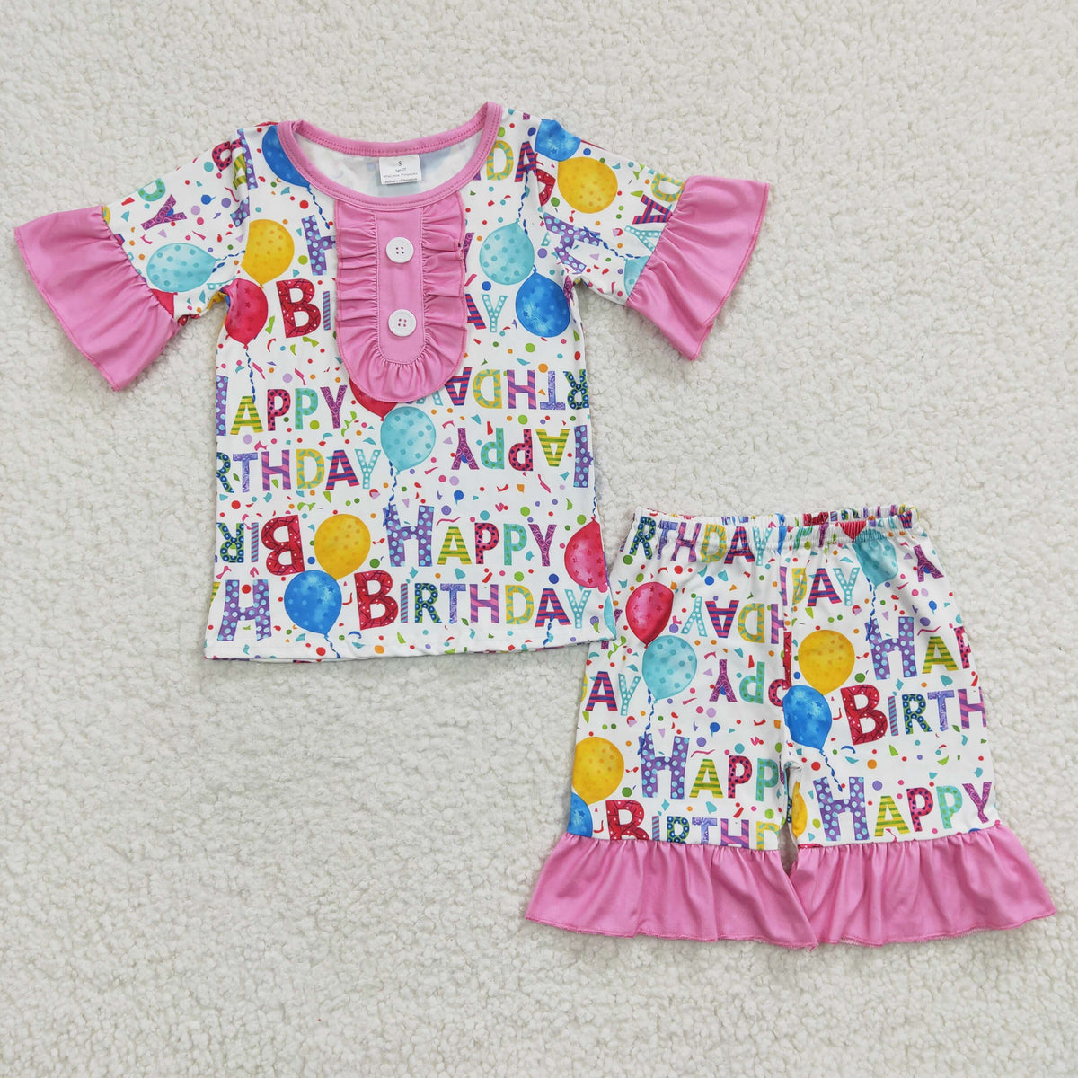 Happy birthday pajamas girls clothing – SUTUTU06